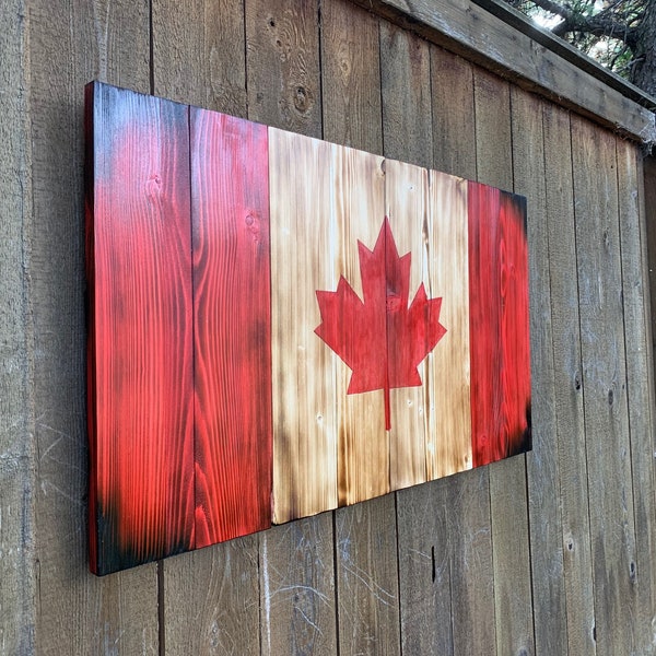 Wooden Canadian Flag - Etsy Canada