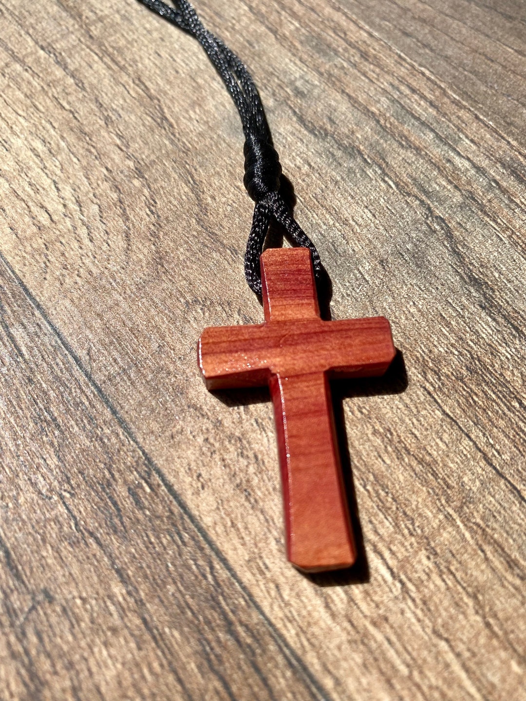 Cedar Cross Necklace Handcrafted - Etsy