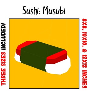 Sushi: Musubi Quilt Block - Foundation Paper Pieced Digital Pattern - 3 ...