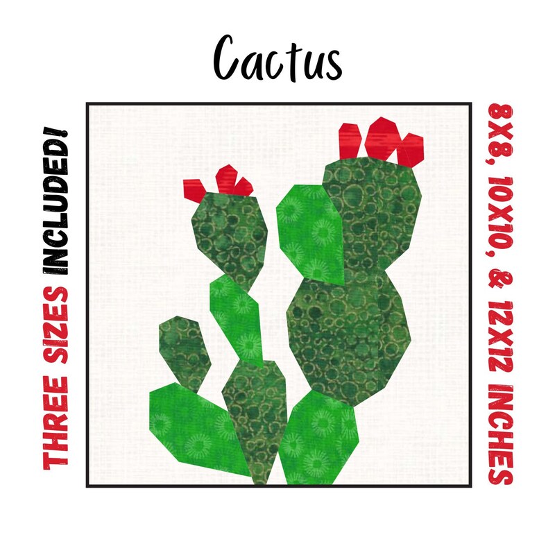 Cactus Quilt Block - Etsy