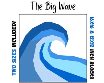 The Great Wave off Kanagawa, Foundation Paper Pieced Quilt Pattern ...