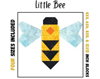 BEE MINE Paper Pieced Block Pattern in PDF, Instant Download, Bee Quilt ...