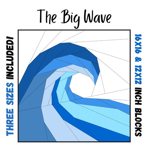 The Big Wave Quilt Block Foundation Paper Pieced Digital - Etsy