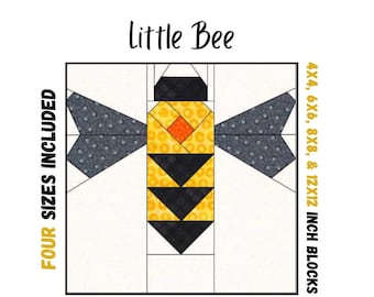 Foundation Pieced Bee - Etsy