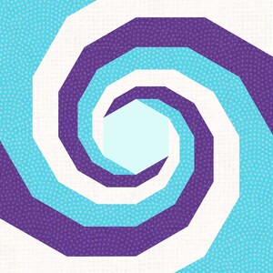 Vortex Quilt Block - 4 Sizes & 3 Variations - Foundation Paper Pieced ...
