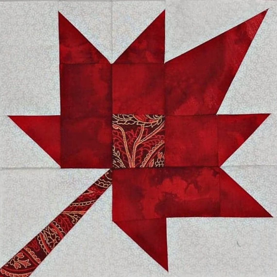 Maple Leaf Quilt Block - Foundation Paper Piecing - Etsy
