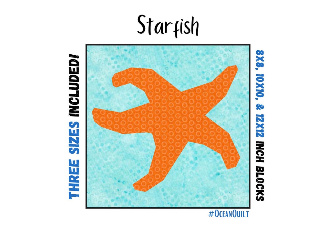 Starfish Quilt Block - Foundation Paper Pieced Digital Pattern - Etsy