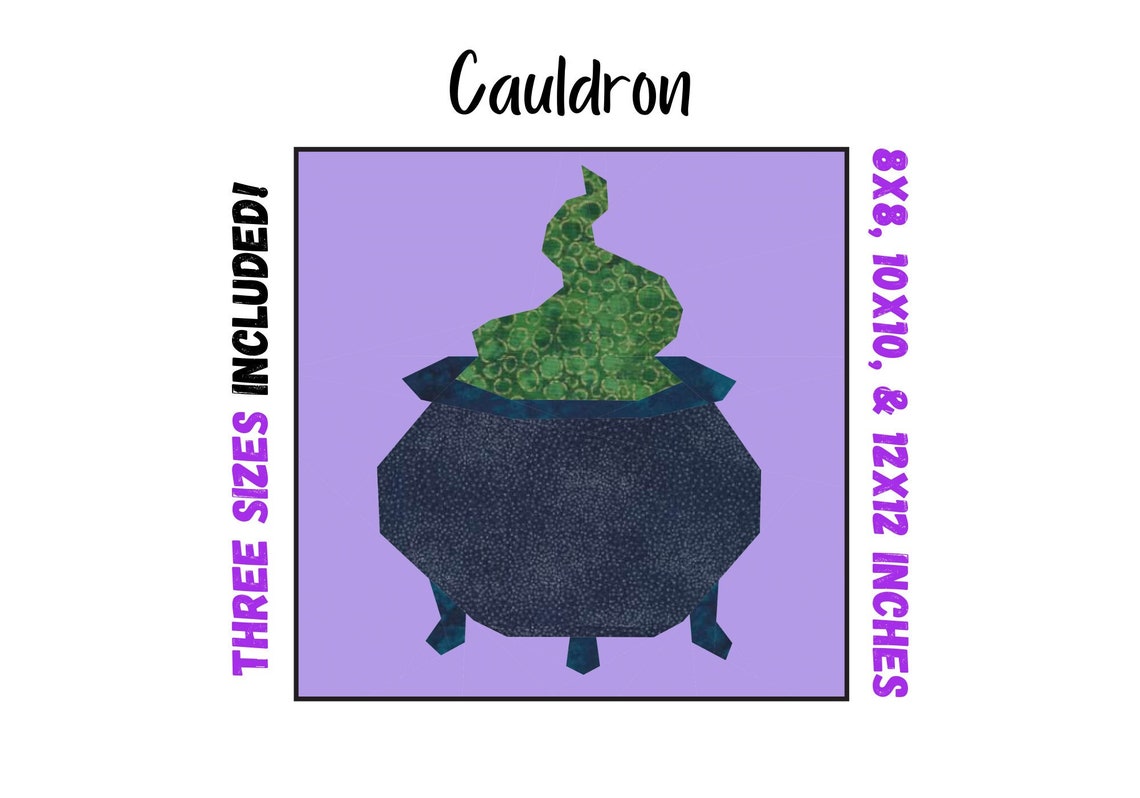 Cauldron Quilt Block - Foundation Paper Pieced Digital Pattern - 3 ...
