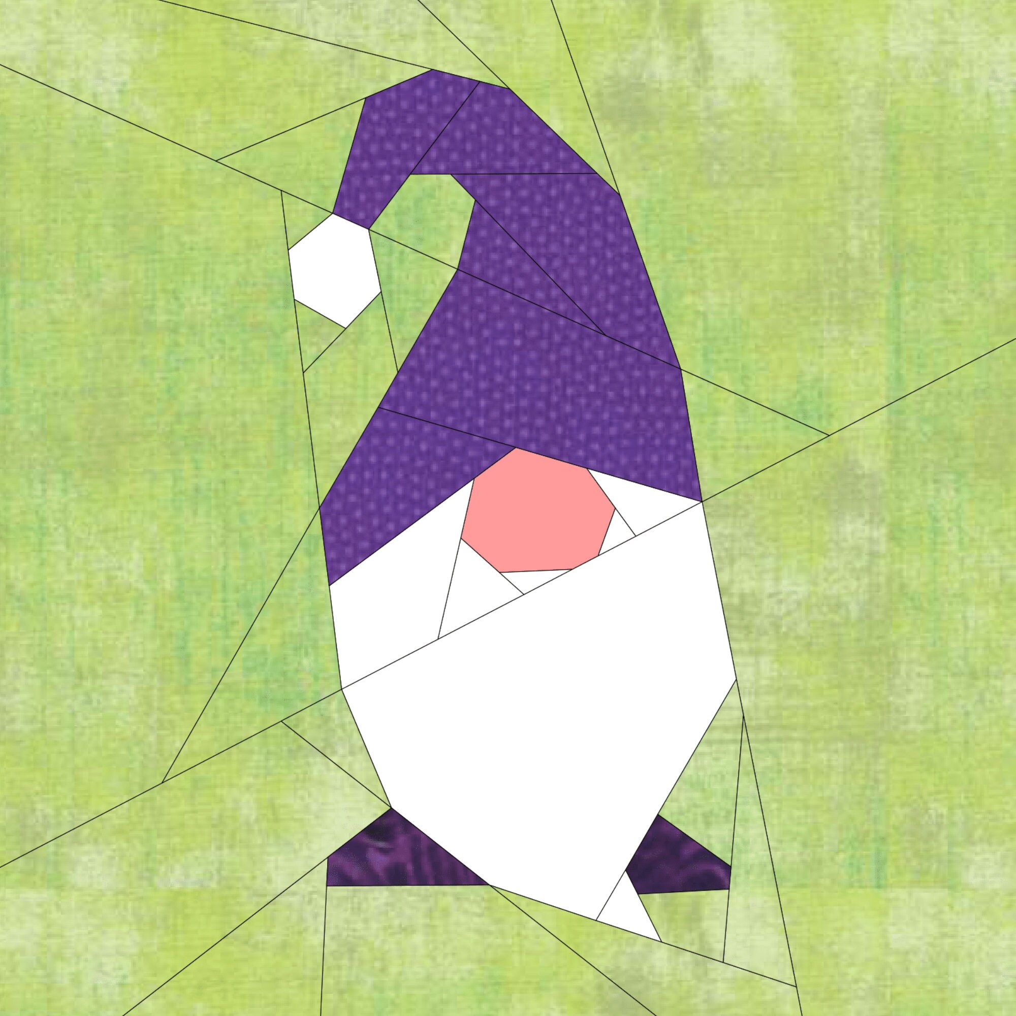 Gnome Foundation Paper Pieced Digital Pattern - Etsy