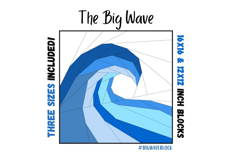 The Big Wave Quilt Block Foundation Paper Pieced Digital - Etsy