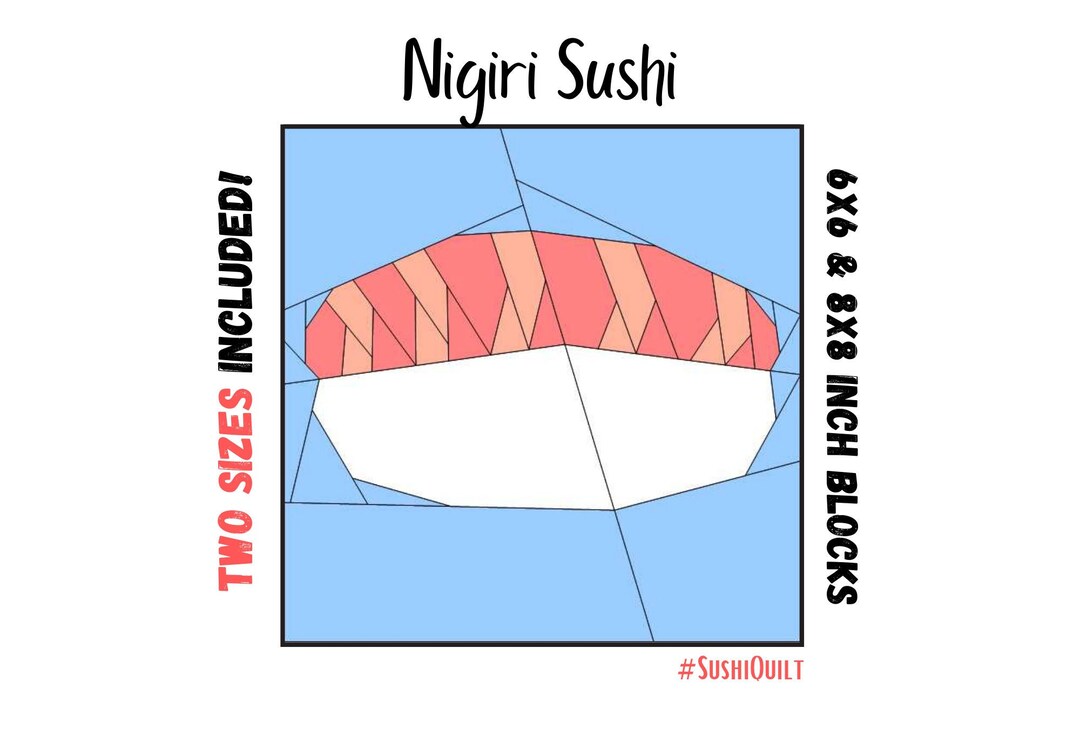 Sushi: Nigiri Sushi Quilt Block Foundation Paper Pieced - Etsy
