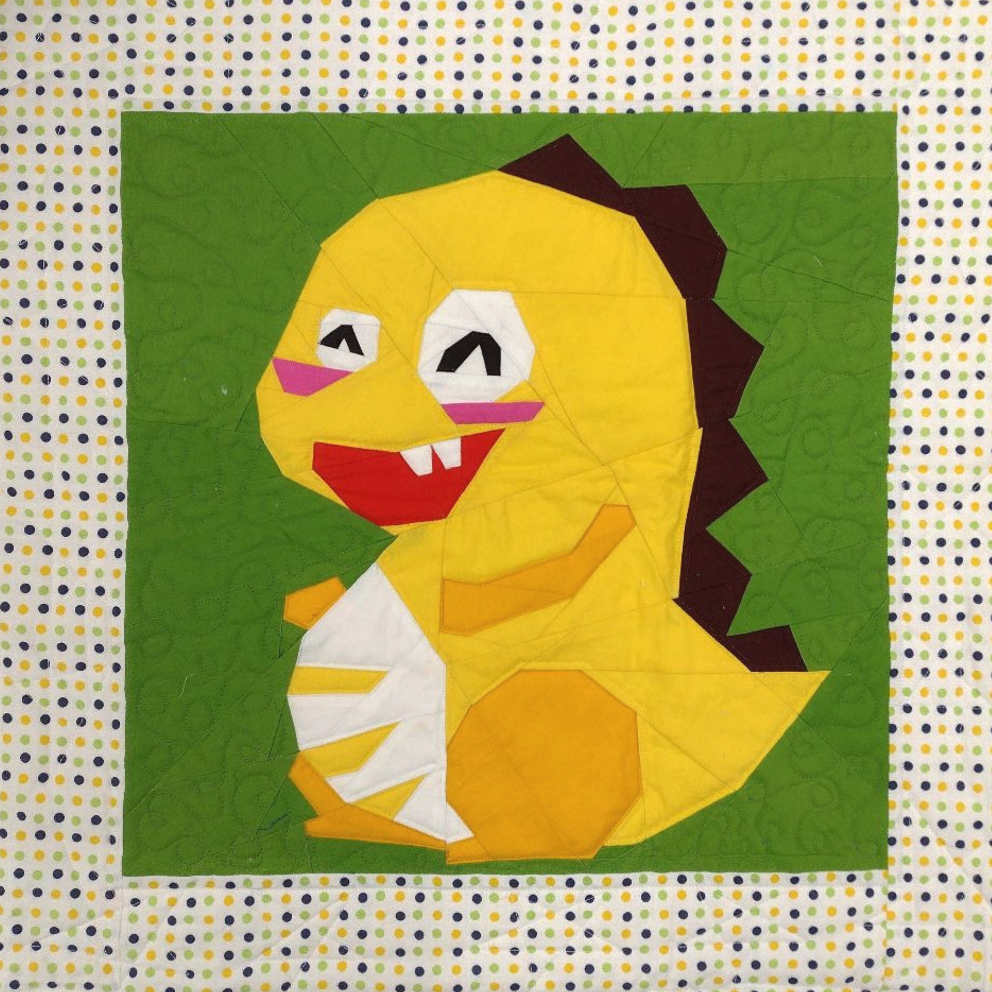 VIPKID Dino Quilt Block Foundation Paper Pieced Digital - Etsy