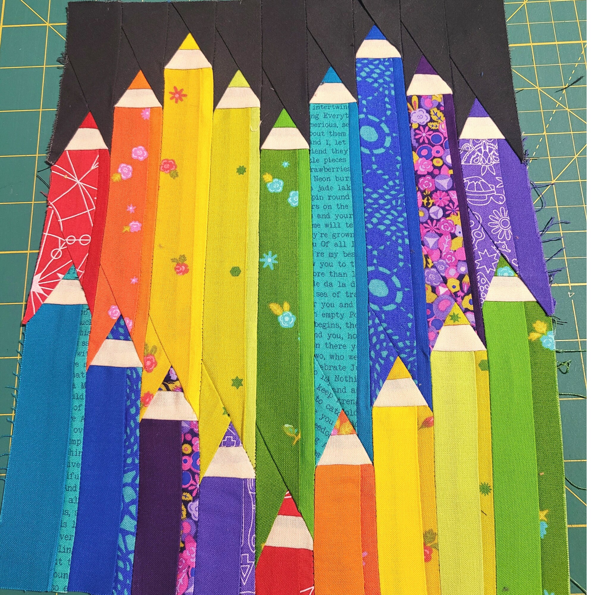 Pencil Heart Quilt Block - Foundation Paper Pieced Digital Pattern - 2 ...