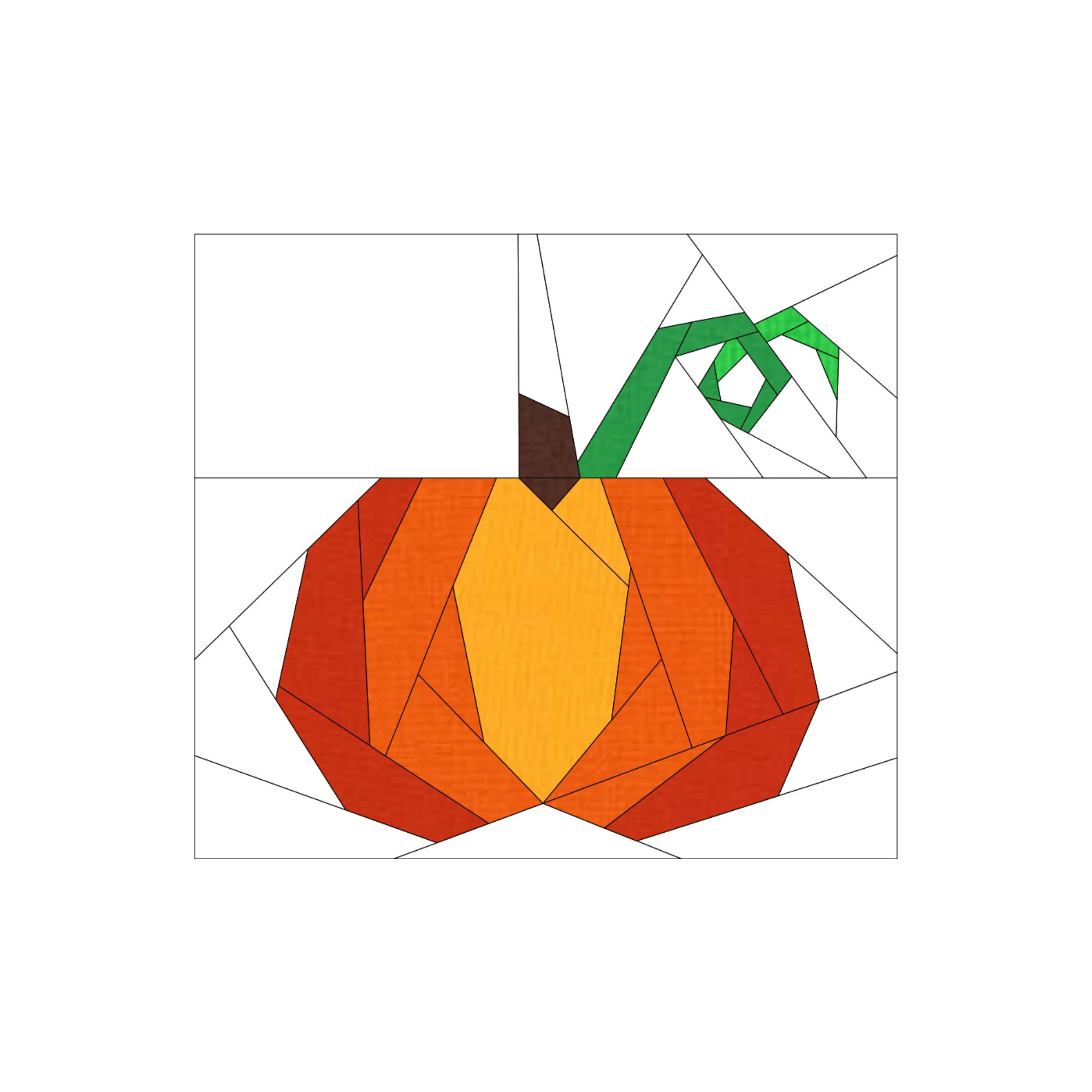 Pumpkin Patch Quilt Pattern Foundation Paper Pieced Blocks - Etsy