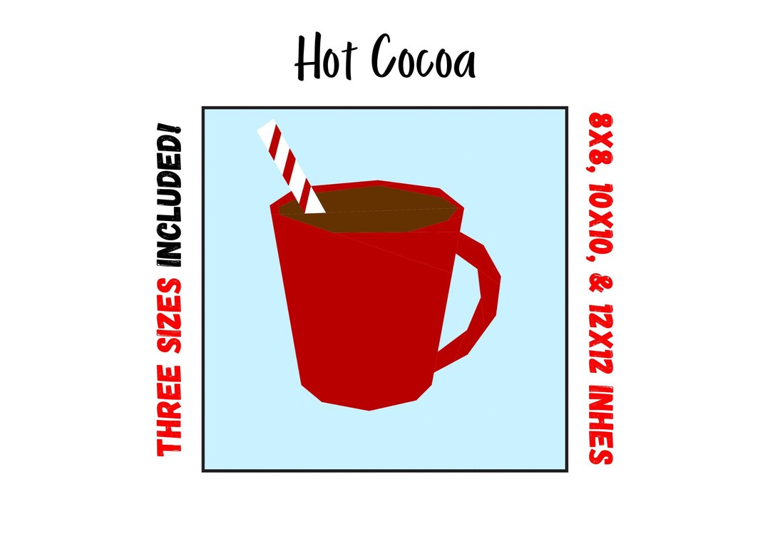 Hot Cocoa Quilt Block - Foundation Paper Pieced Digital Pattern - Etsy