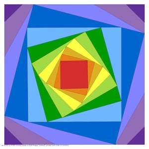 Vortex 2.0 Quilt Block - Foundation Paper Pieced Digital Pattern - 2 ...