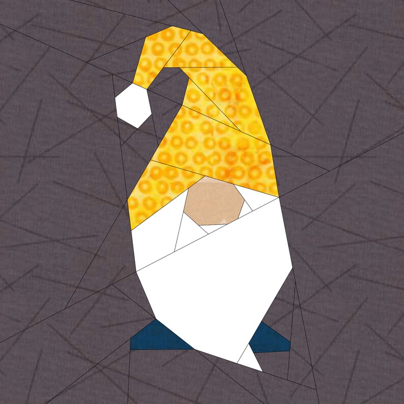 Gnome Foundation Paper Pieced Digital Pattern - Etsy