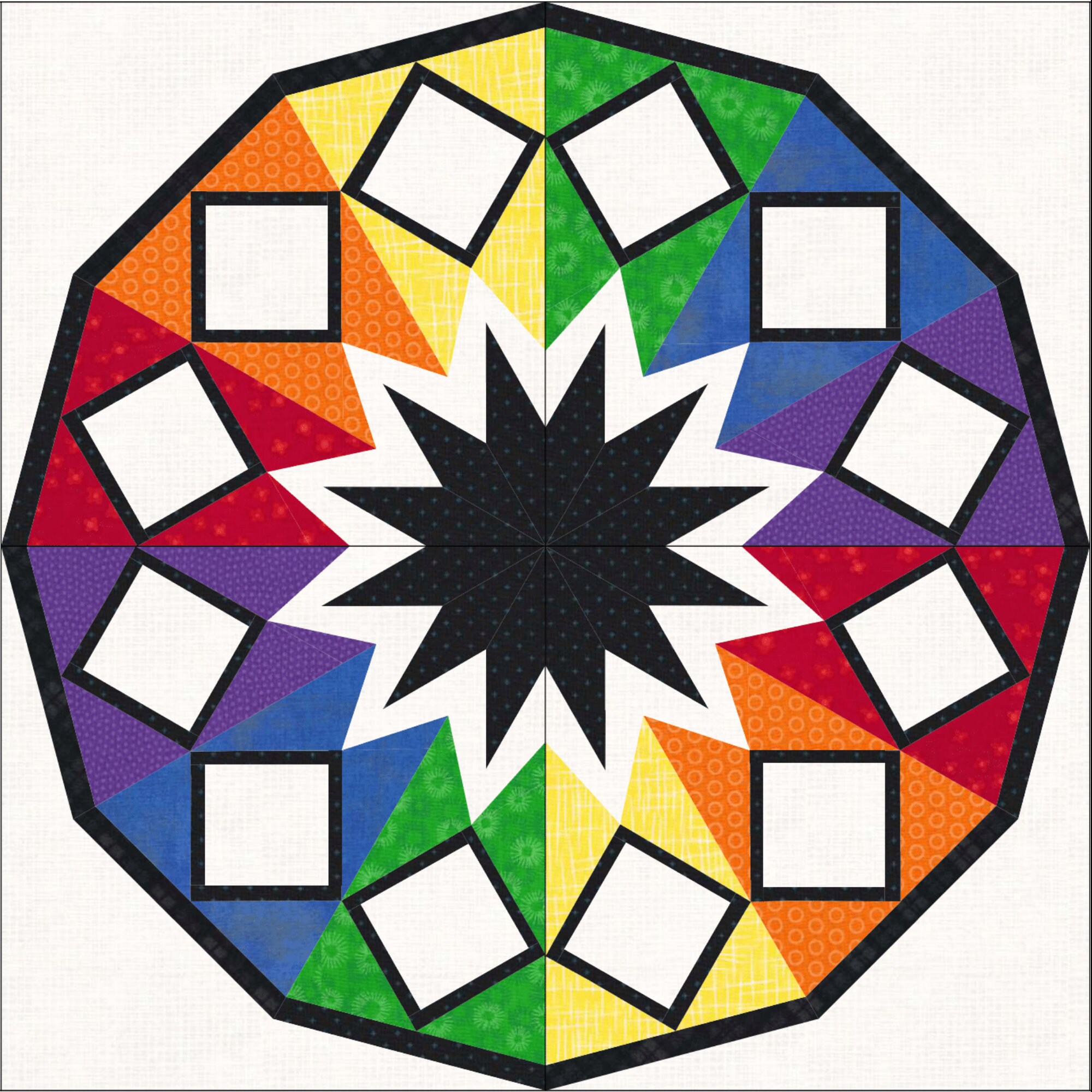 January Star Quilt Block Foundation Paper Pieced Digital - Etsy