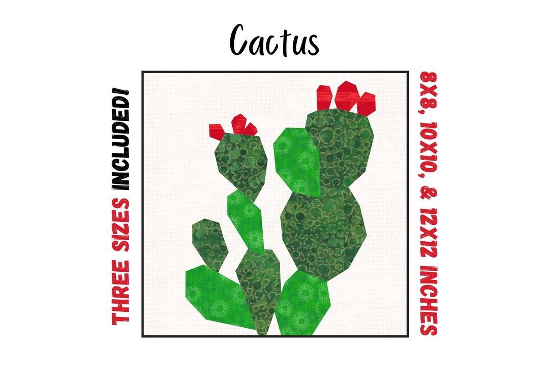 Cactus - Foundation Paper Pieced Digital Pattern - Etsy