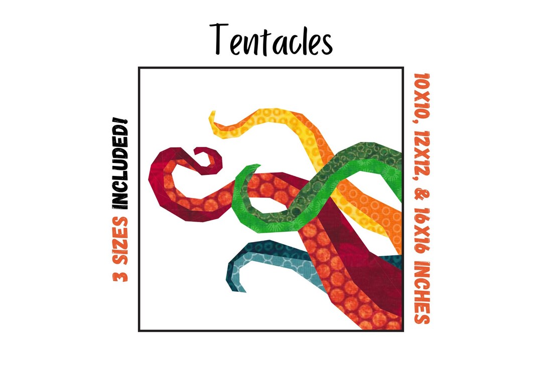 Tentacles Quilt Block Foundation Paper Pieced Digital - Etsy