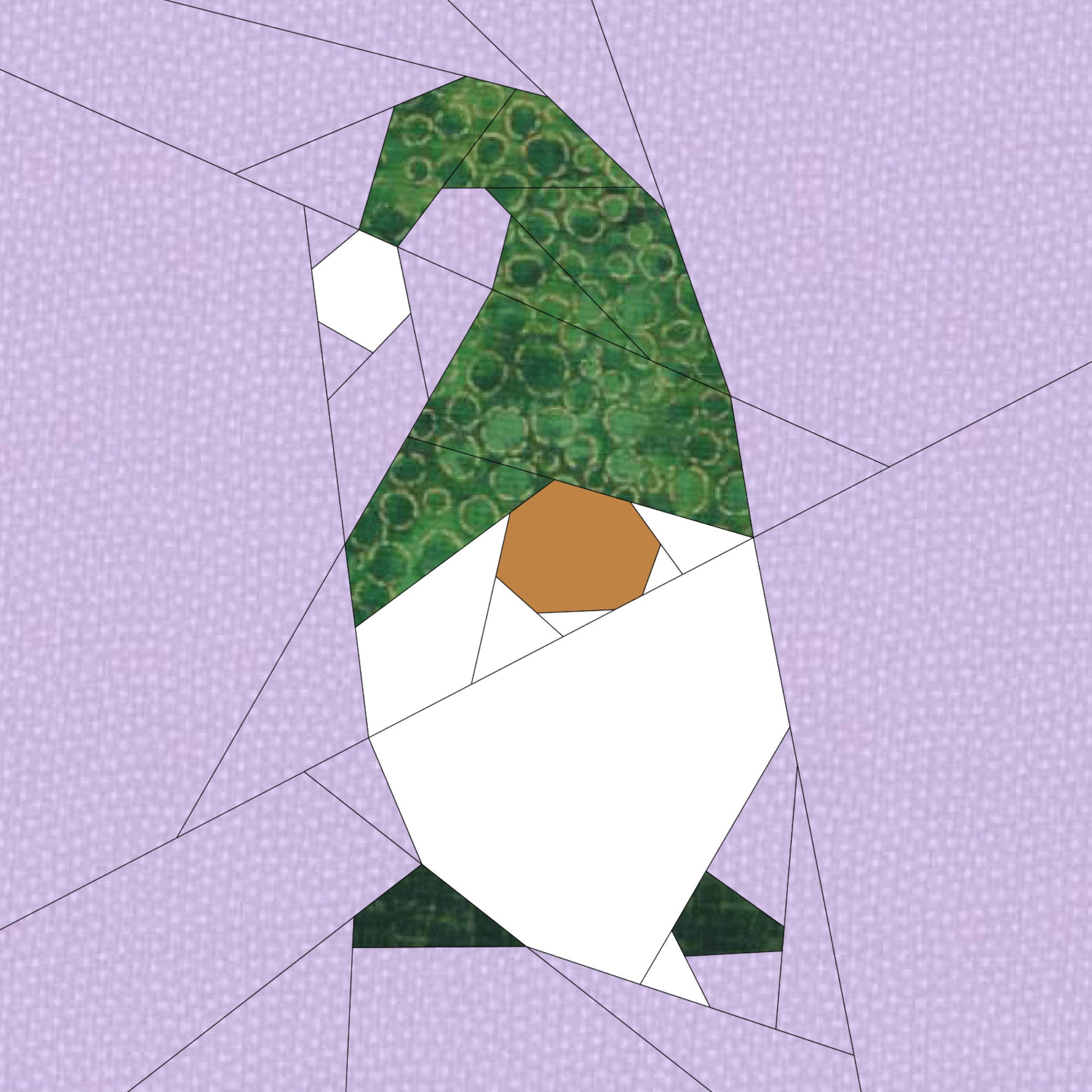 Gnome Foundation Paper Pieced Digital Pattern - Etsy