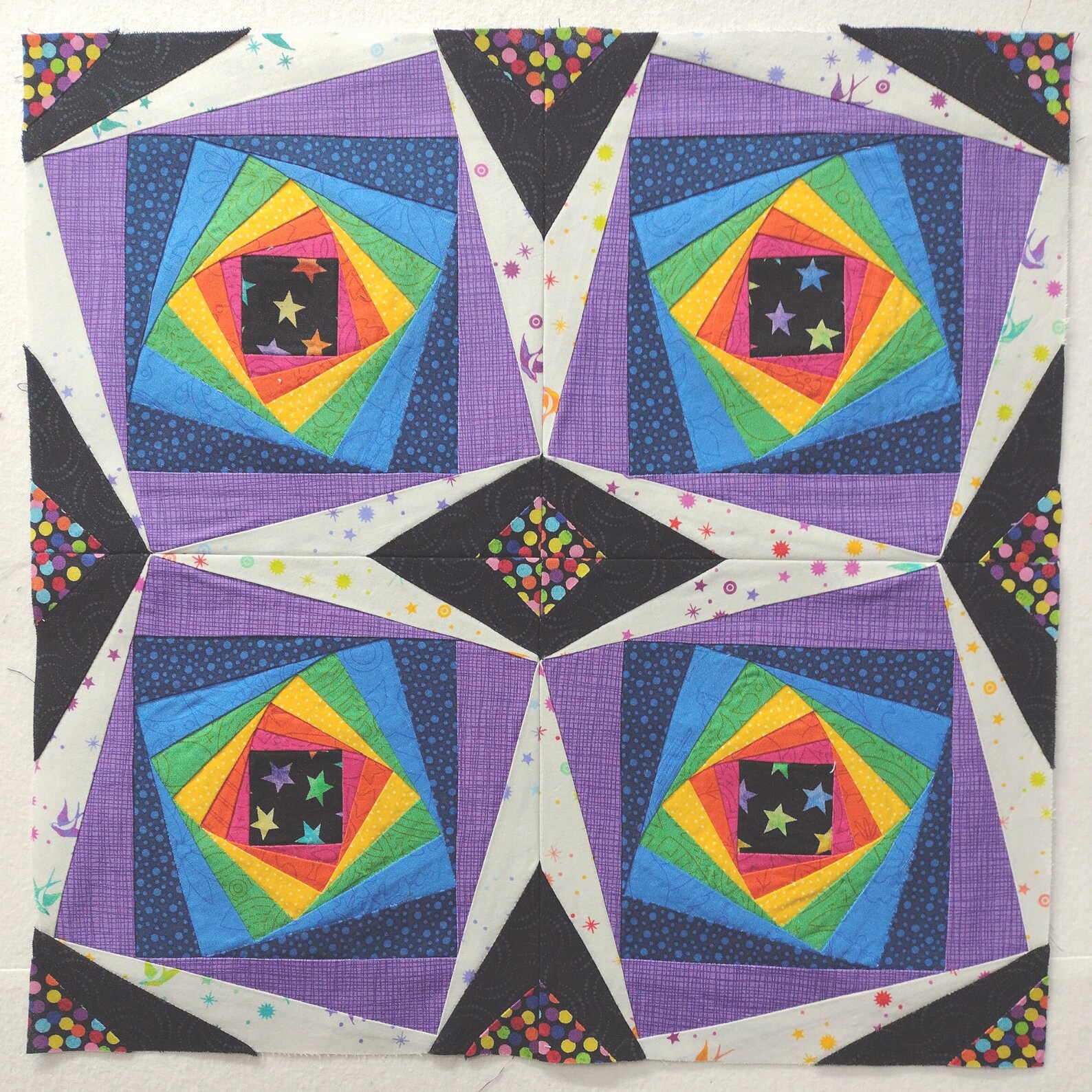 Vortex 2.0 Quilt Block - Foundation Paper Pieced Digital Pattern - 2 ...