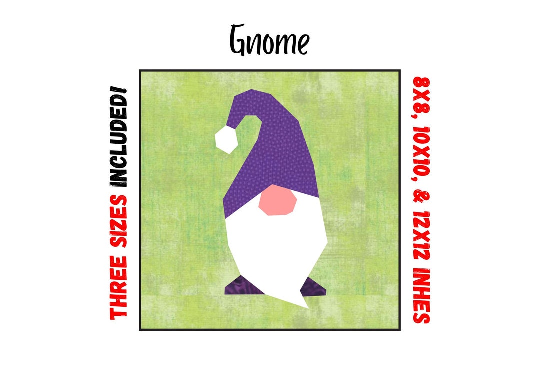 Gnome- Foundation Paper Pieced Digital Pattern - Etsy