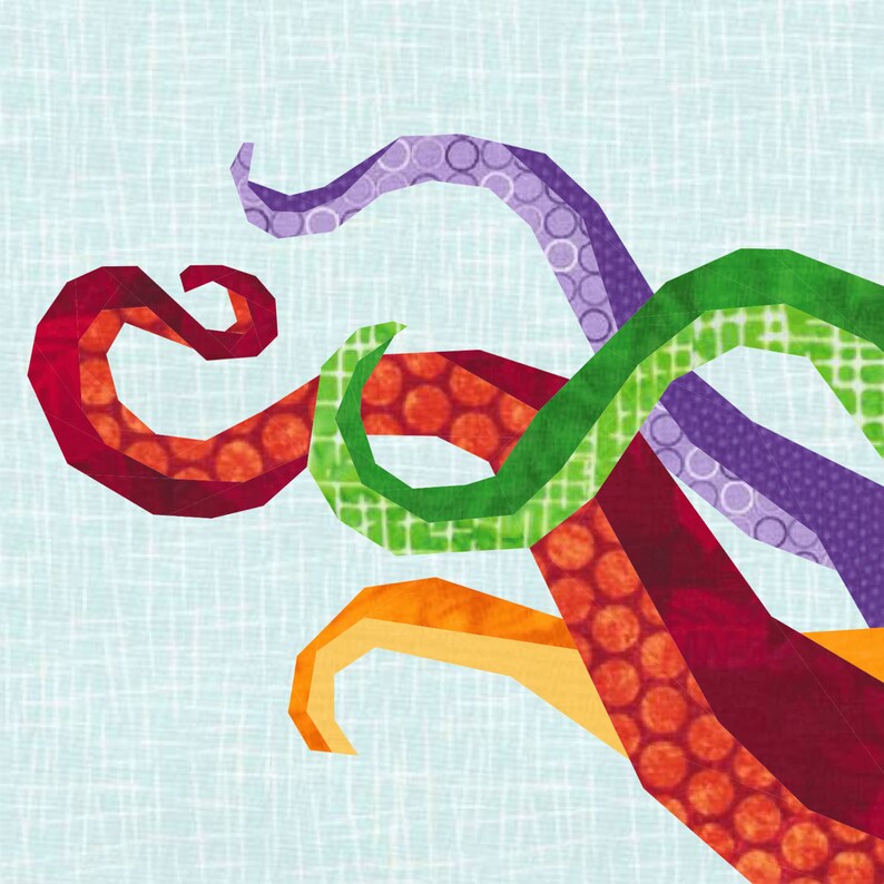 Tentacles Quilt Block - Foundation Paper Pieced Digital Pattern - Etsy