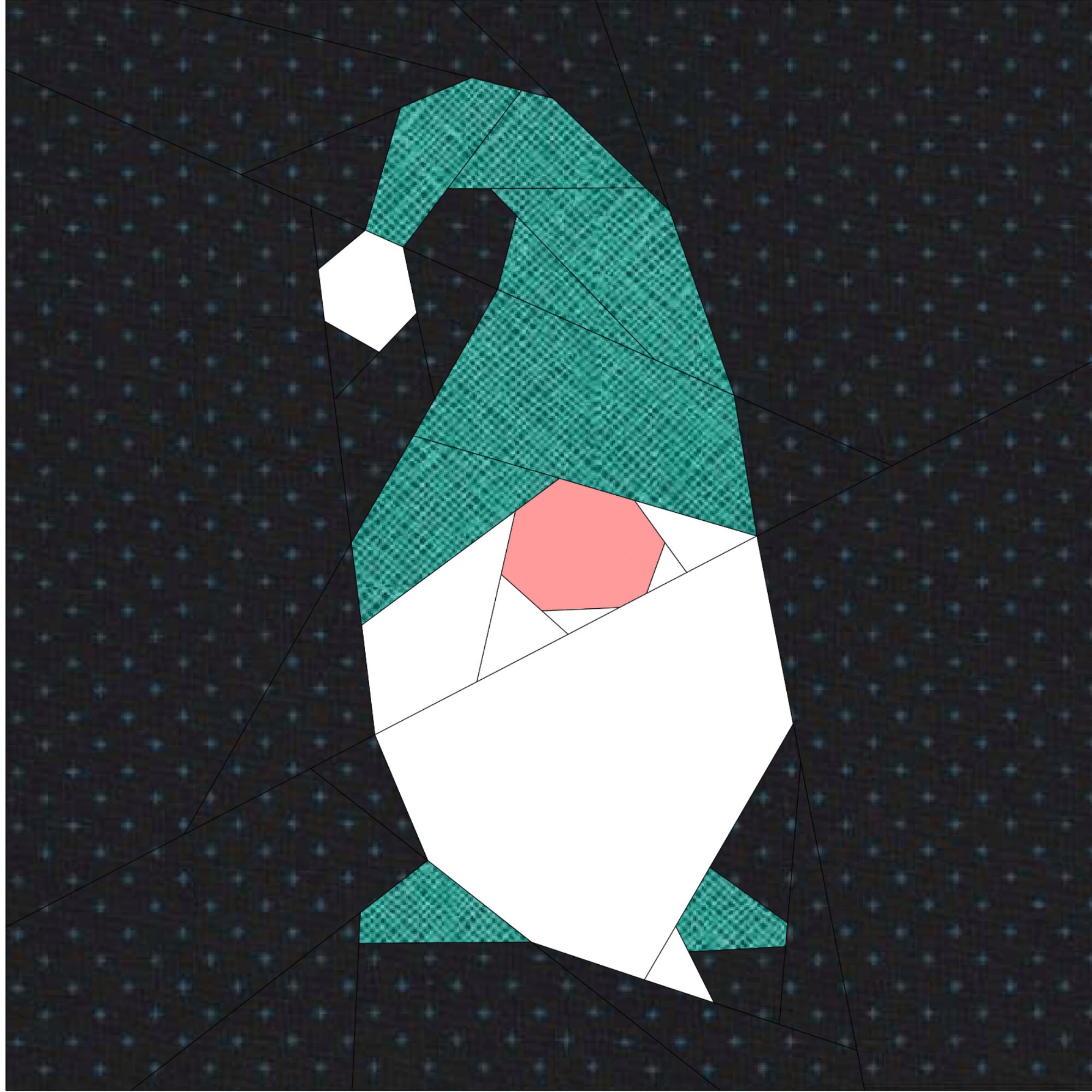 Gnome Foundation Paper Pieced Digital Pattern - Etsy