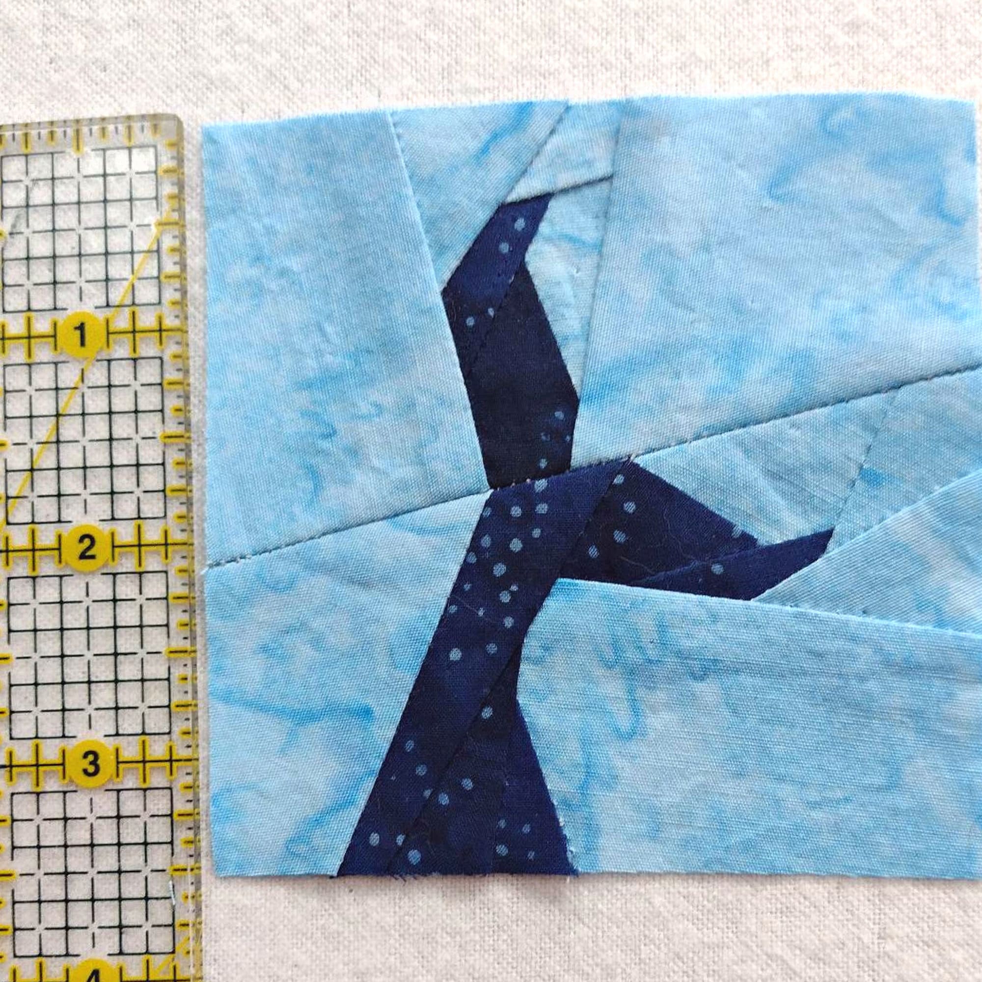 Mini Block: Whale Tail Foundation Paper Pieced Digital Pattern - Etsy