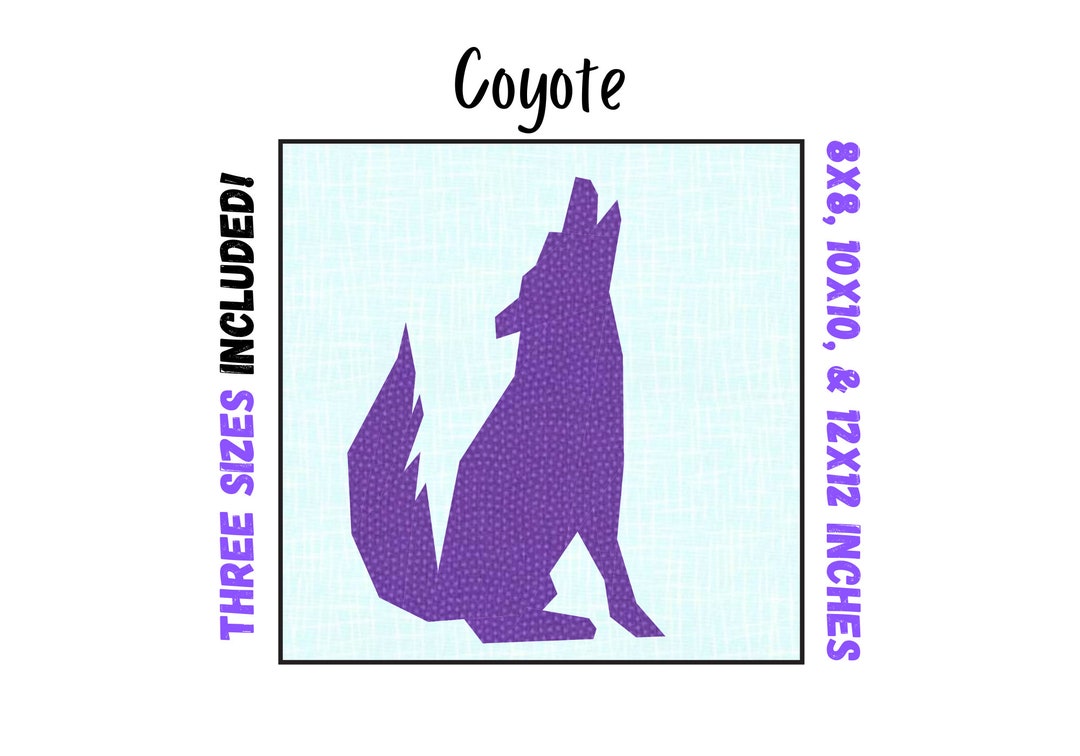 Coyote - Foundation Paper Pieced Digital Pattern - Etsy