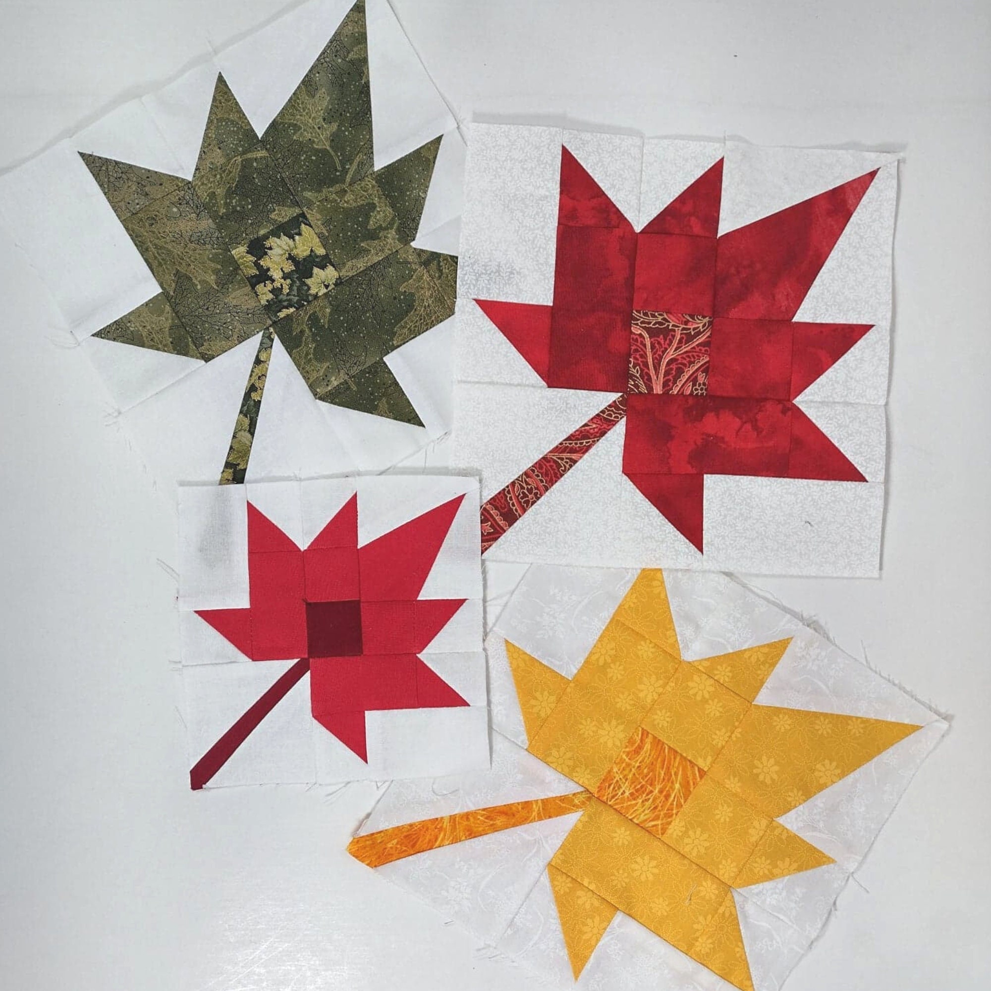 Maple Leaf Quilt Block - Foundation Paper Piecing - Etsy