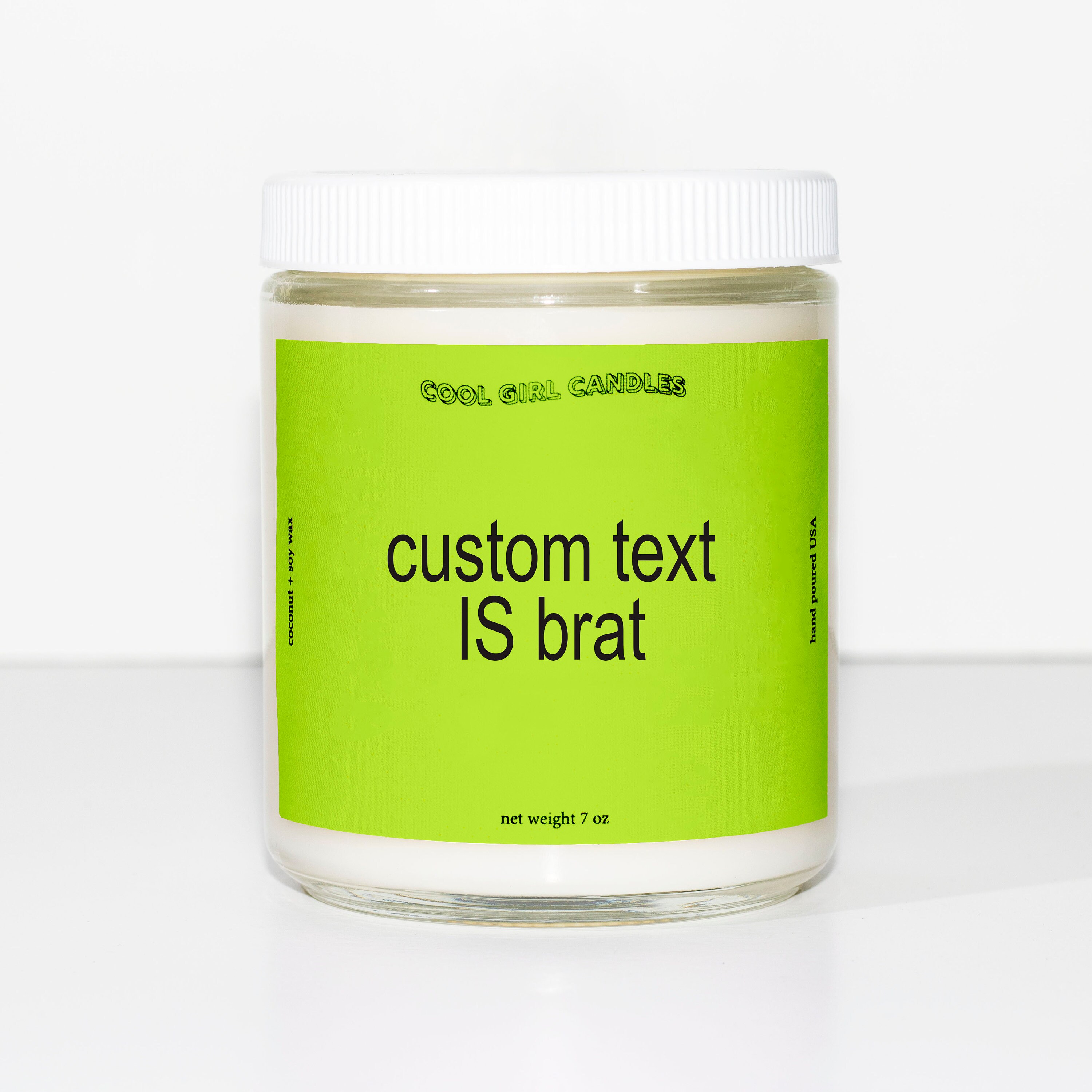 Custom Candle - Personalized Brat - Pop Culture Gift Gen Z Aesthetic ...