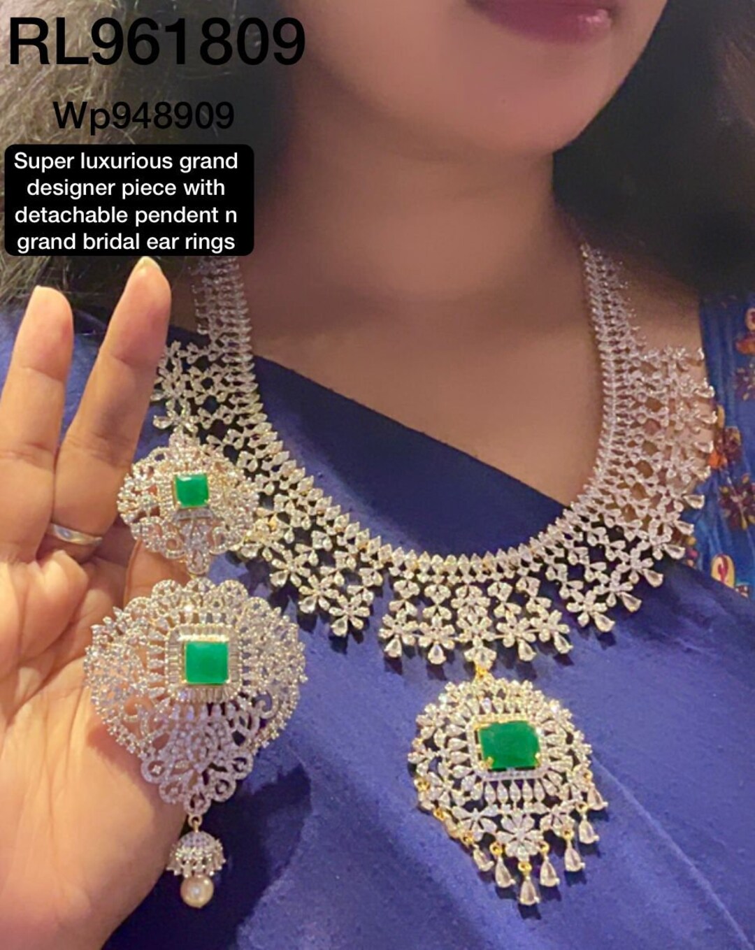 Grand Bridal Choker/diamond Replica/bridal Collection/wedding Jewelry ...