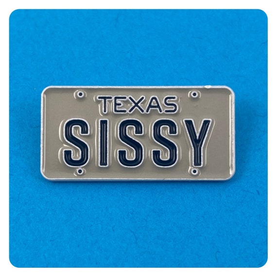 Urban Cowboy SISSY License Plate Enamel Pin | Etsy