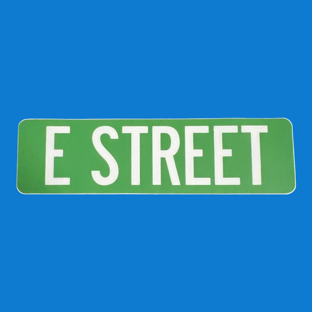 E Street Bruce Springsteen Sticker - Etsy