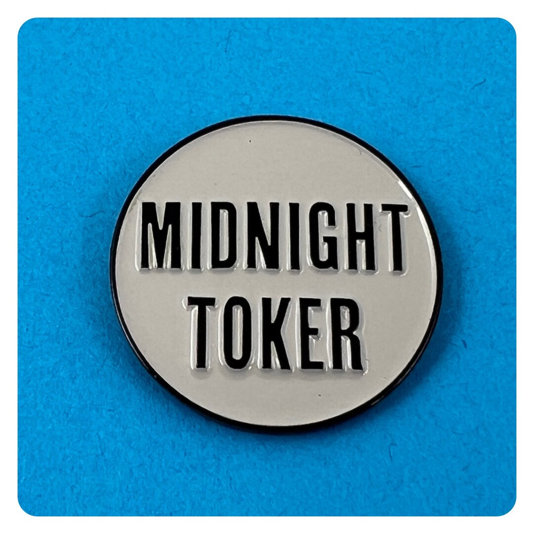 Midnight Toker Weed Themed Enamel Pin - Etsy