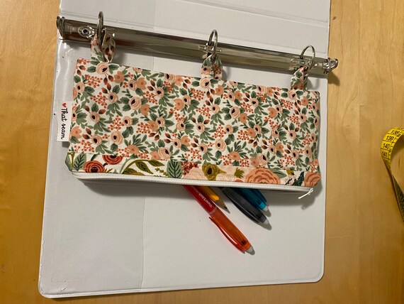 Binder Pencil Case Binder Pencil Holder School Fabric - Etsy