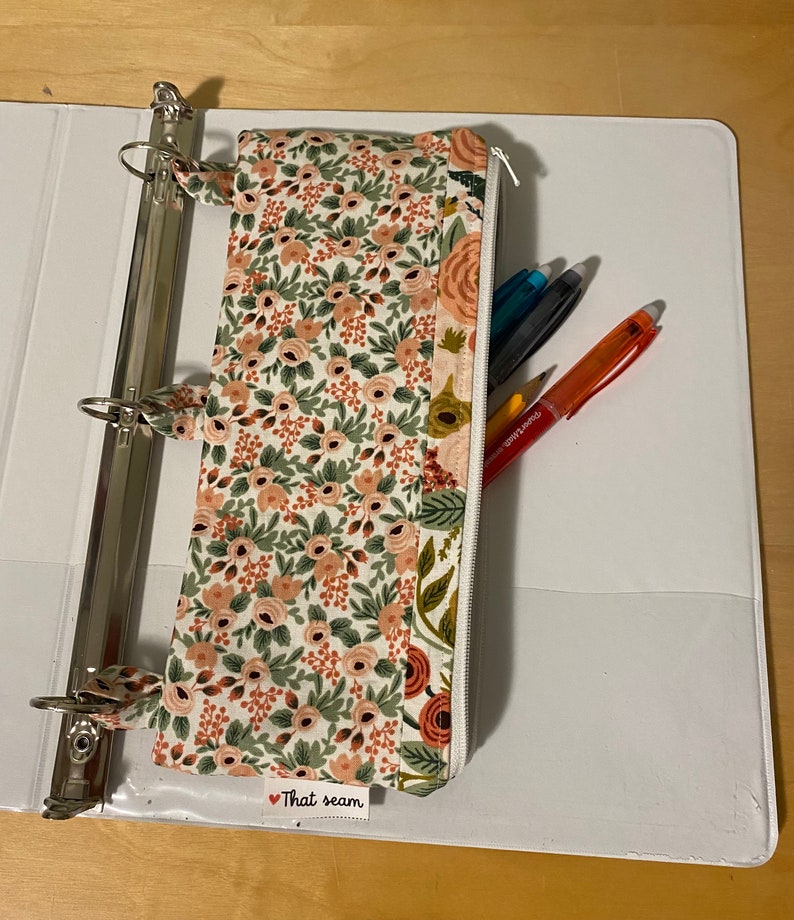 Binder Pencil Case Binder Pencil Holder School Fabric - Etsy