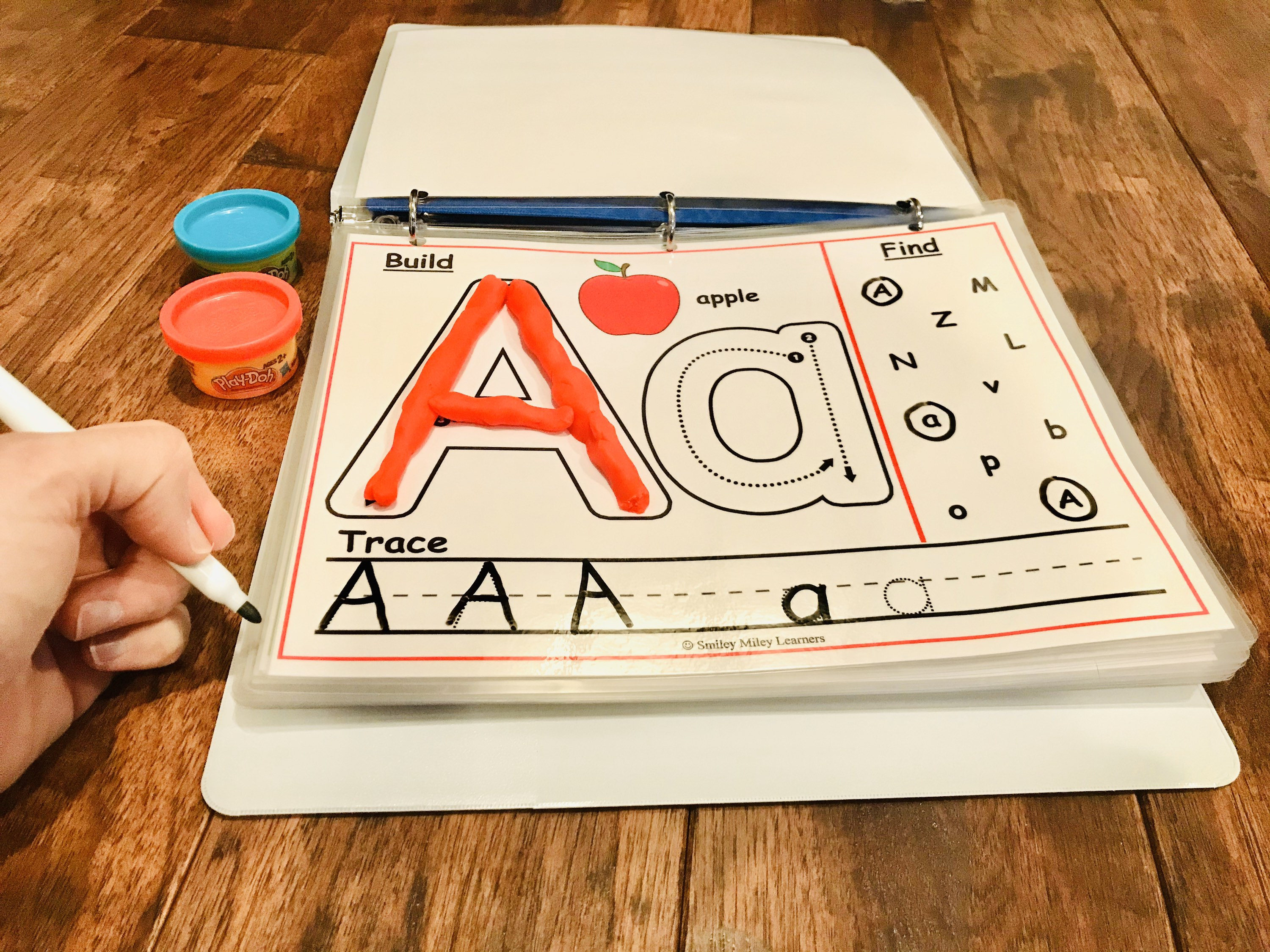 Alphabet Play Dough Tracing Mats, Letter Writing, Preschool Busy Binder ...