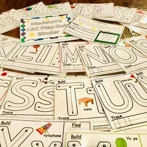 Alphabet Play Dough Tracing Mats, Letter Writing, Preschool Busy Binder ...