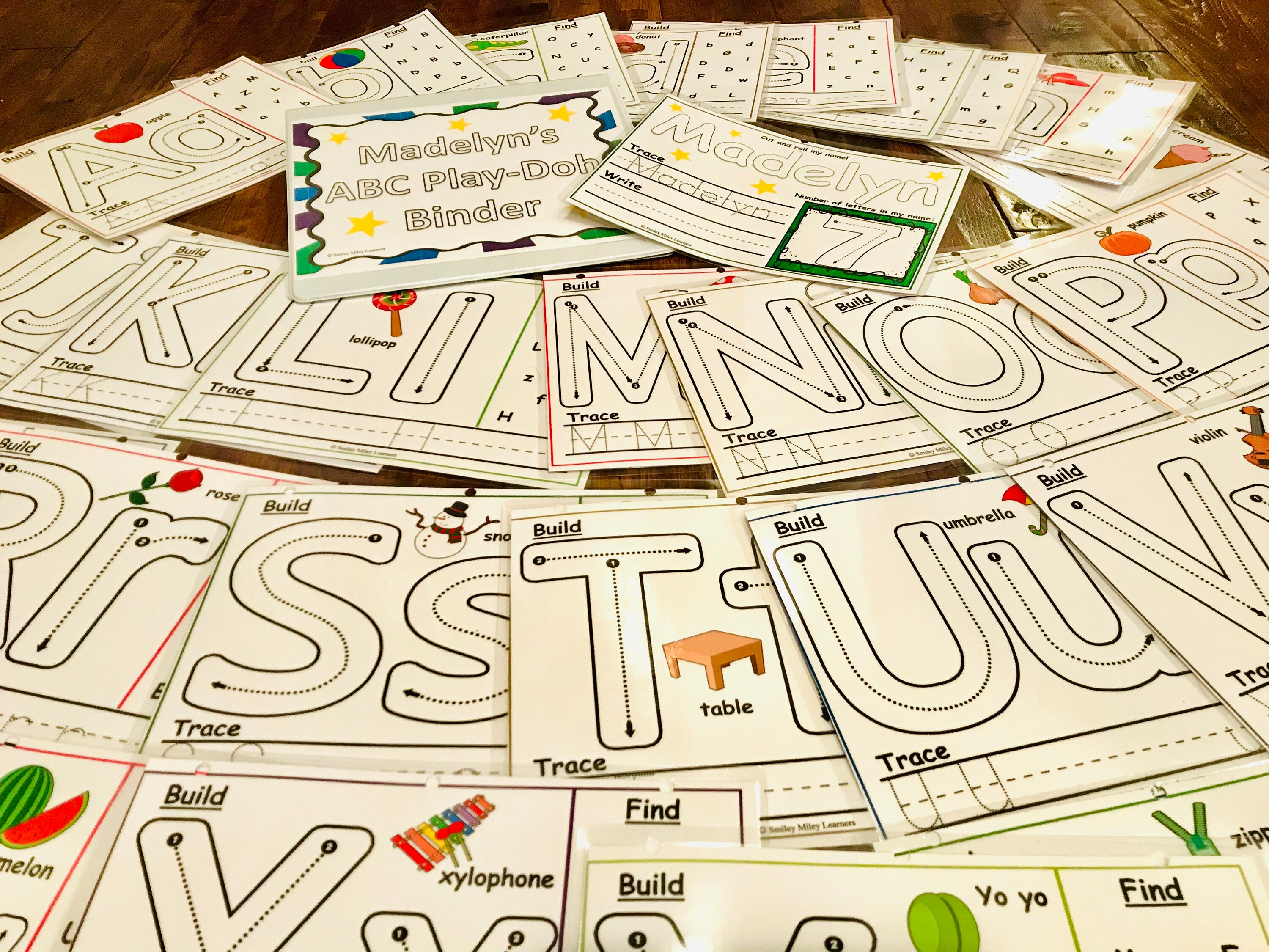 Alphabet Play Dough Tracing Mats, Letter Writing, Preschool Busy Binder ...