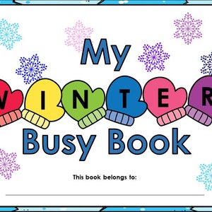 Toddler Preschool Busy Book Binder, Winter Learning Binder, Educational ...