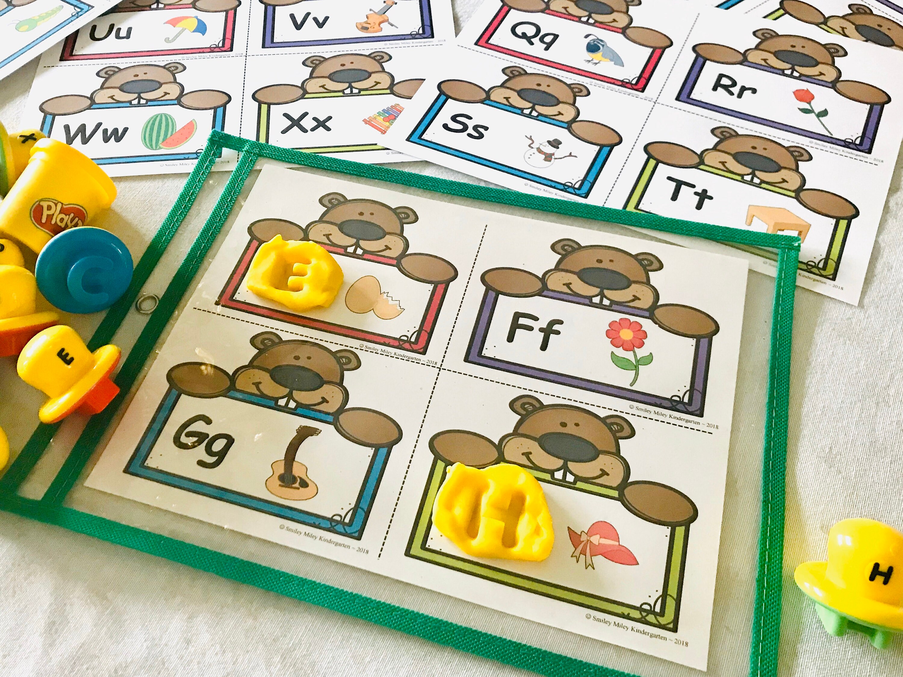 Alphabet Play Dough Mats, Groundhog Day Theme, Toddlers Preschool ...