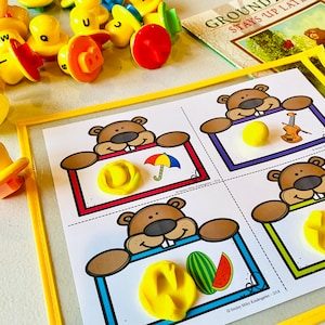Alphabet Play Dough Mats, Groundhog Day Theme, Toddlers Preschool ...