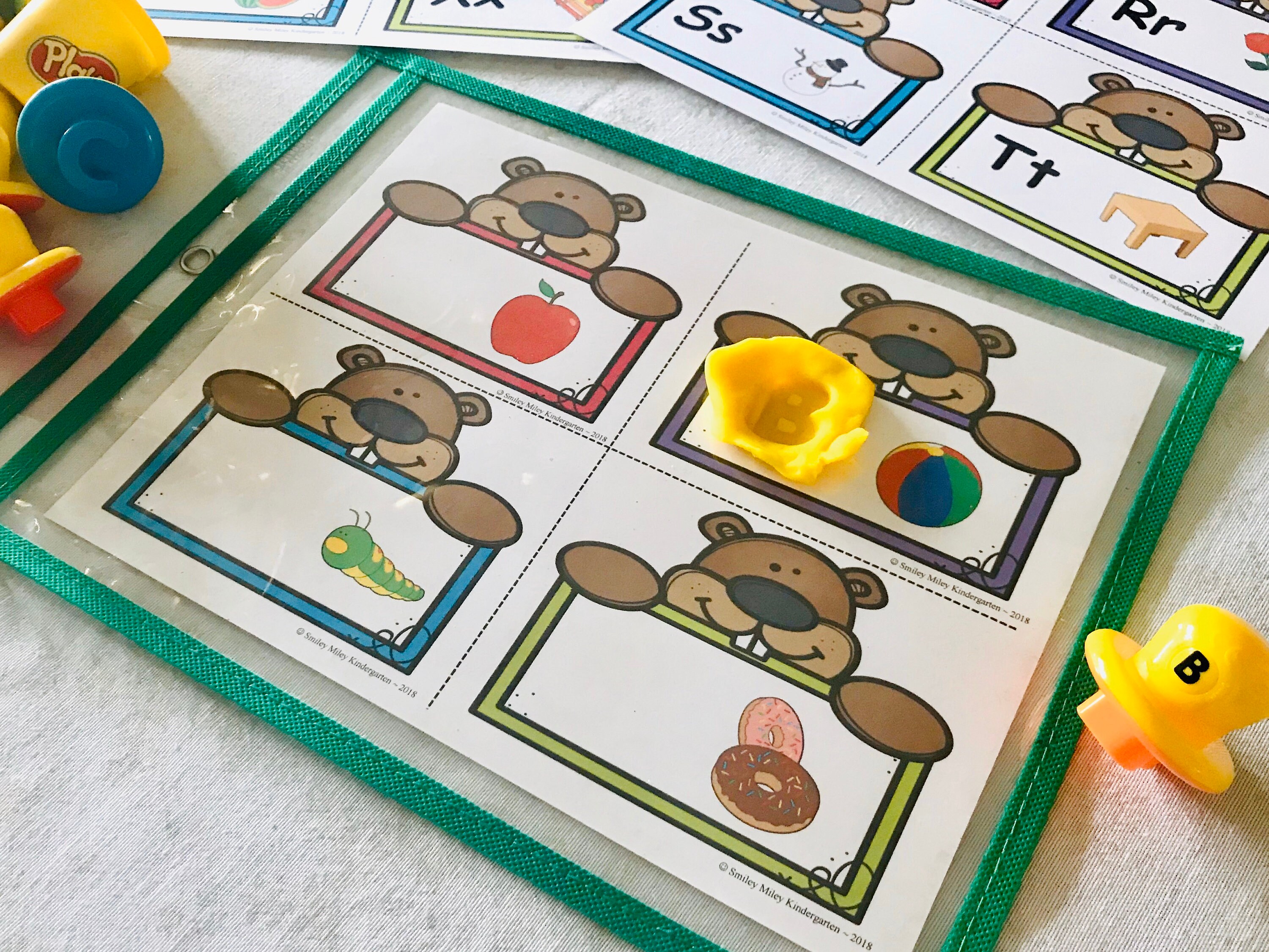 Alphabet Play Dough Mats, Groundhog Day Theme, Toddlers Preschool ...
