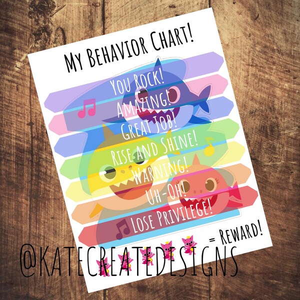 Potty Training Chart Baby Shark - Etsy