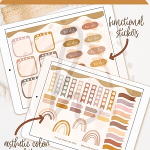 Hand Drawn BOHO Digital Stickers Digital Planner Stickers - Etsy