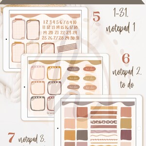 Hand Drawn BOHO Digital Stickers Digital Planner Stickers - Etsy