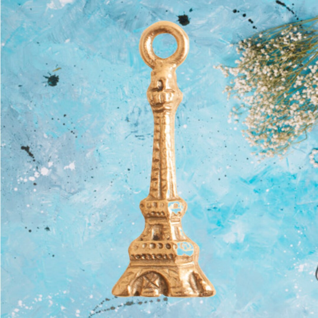 Antique Gold Eiffel Tower Charm: Jewelry Making Supplies - Etsy